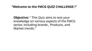 Presentation on FMCG Industrial sectors | PPTX