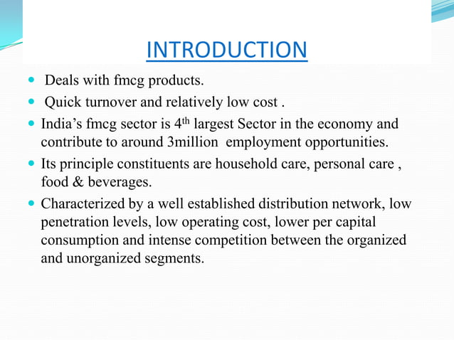 Fmcg presentation | PPTX | Business | Business and Finance