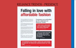MERCHANDISING POLICY OF RELIANCE TRENDS | PPTX