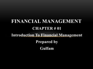 FINANCIAL MANAGEMENT CH#1 | PPTX