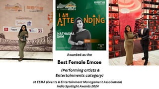 Female Emcee Nathasha from Kerala for Social events / Gatherings and ...