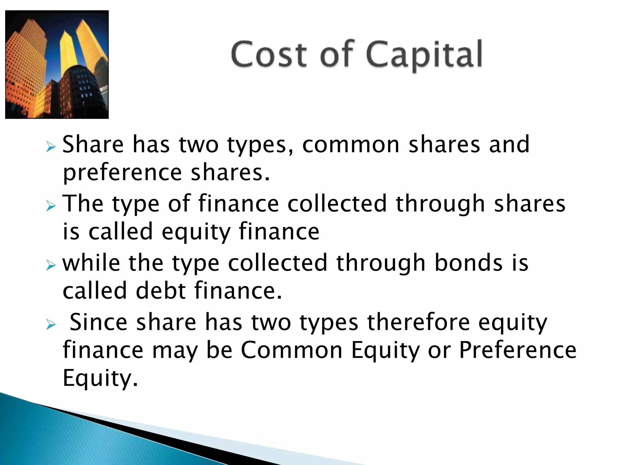 Financial Management; Chapter: cost of capital | PPTX