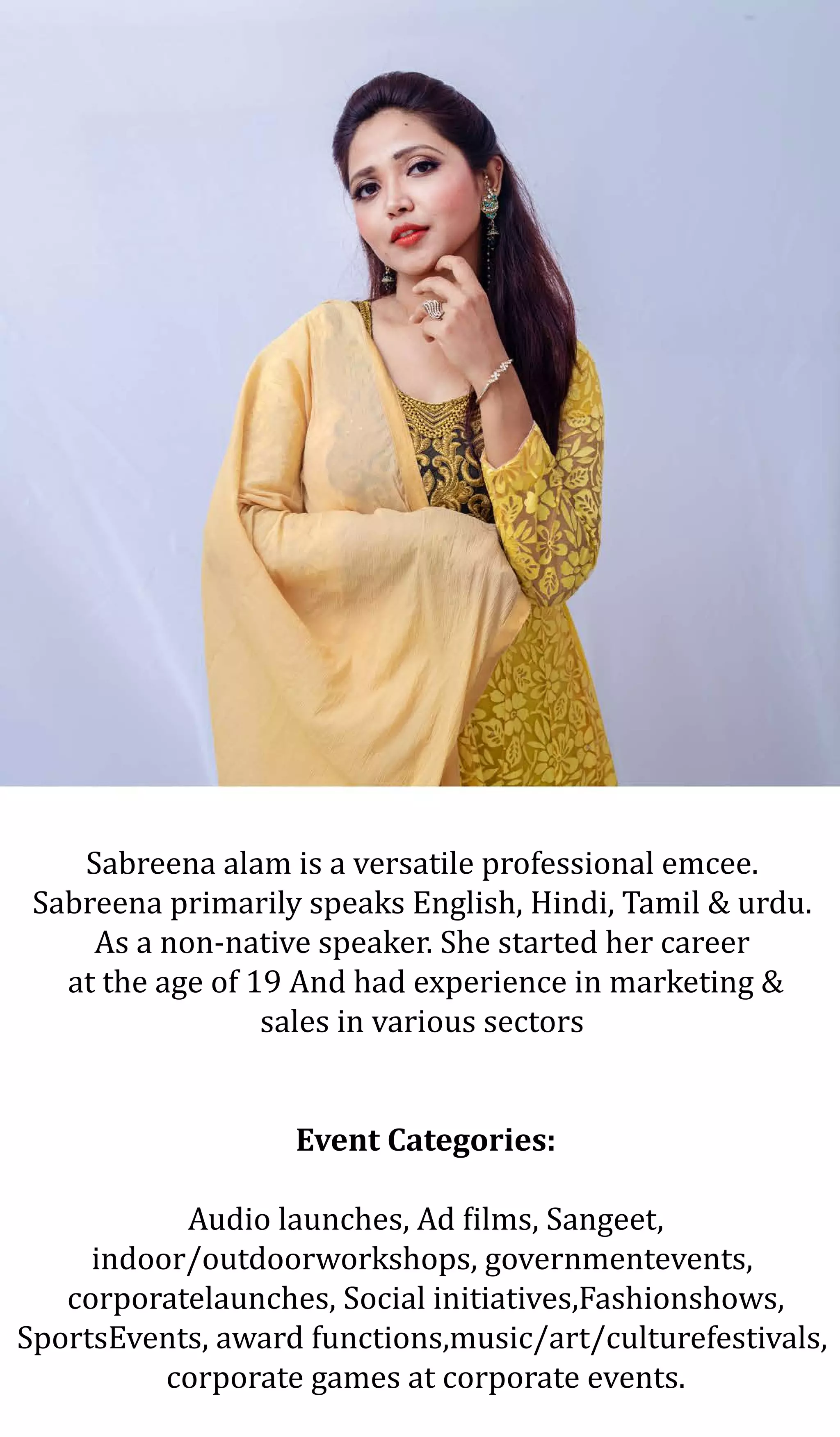 FEMALE EMCEE SABREENA | PPT