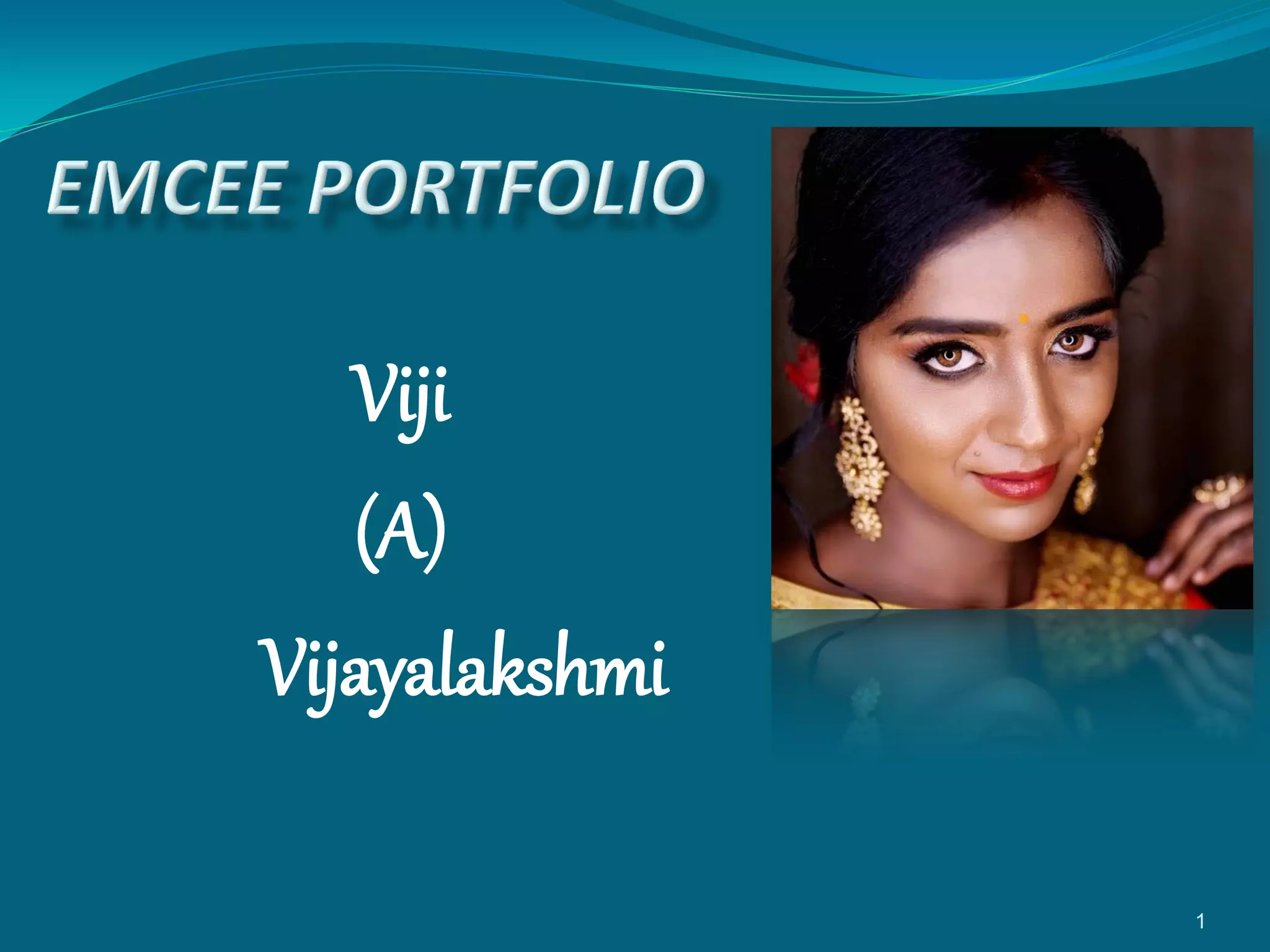 Female Emcee Viji Managed by Chennai Event Emcees and Entertainers | PPT