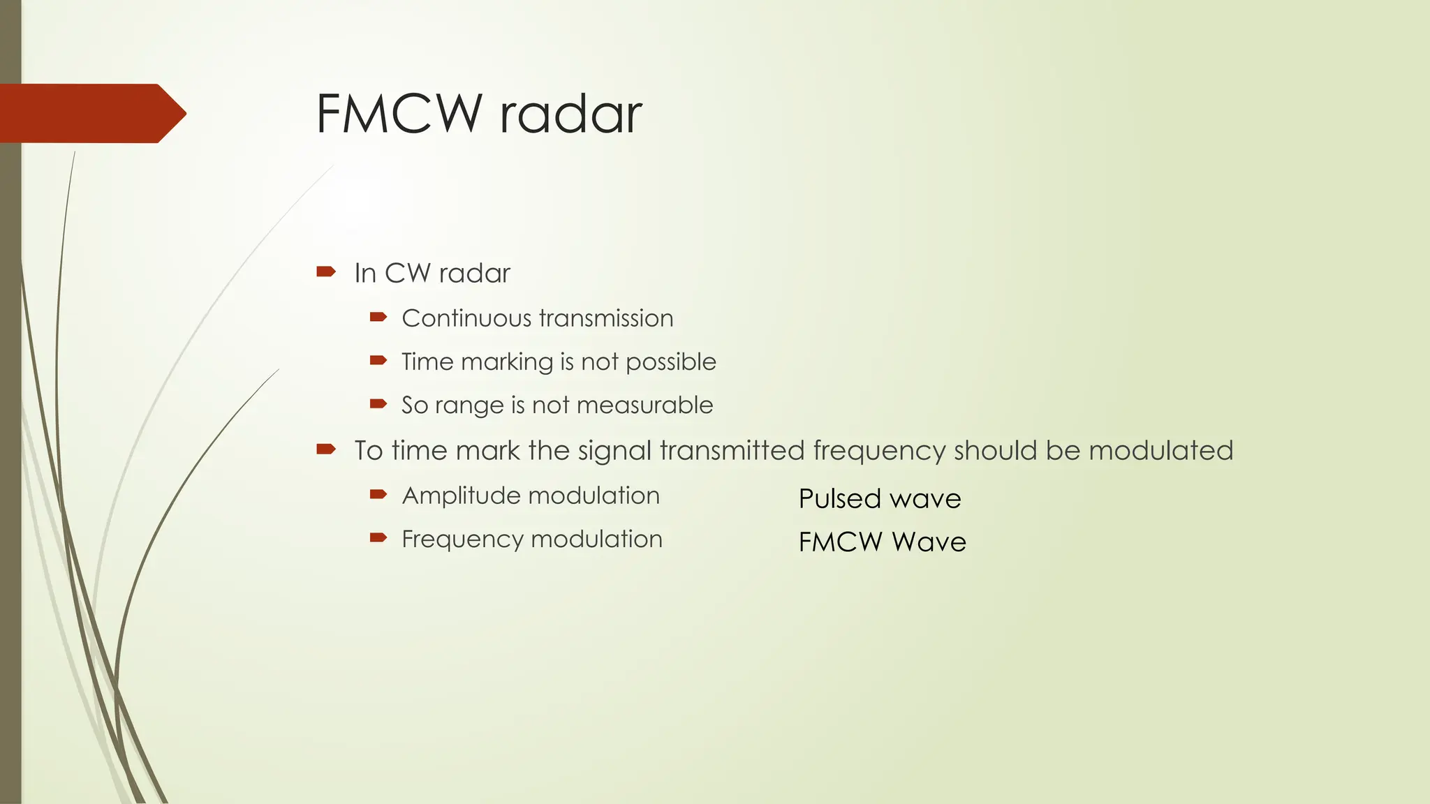 frequency modulated continuous wave (FM-CW) RADAR.pptx