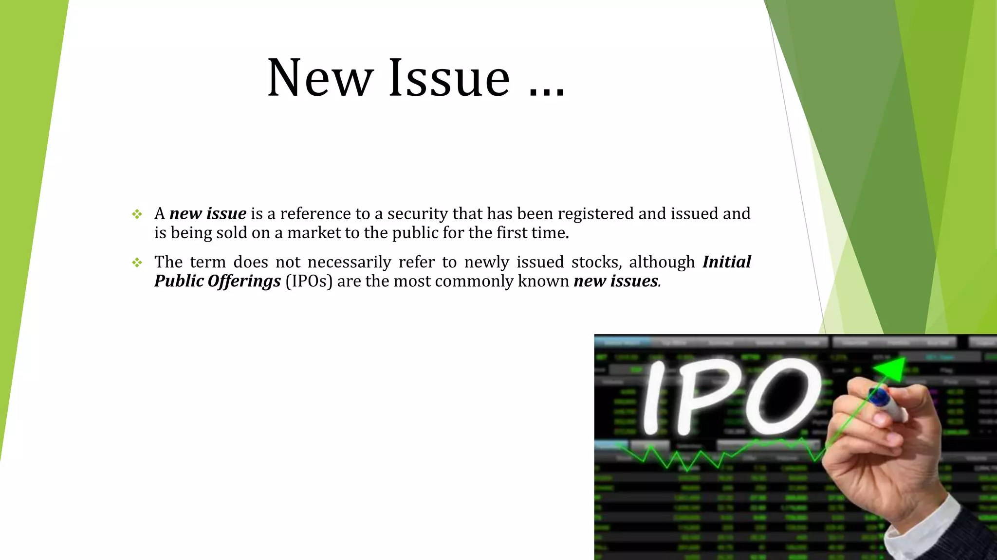 “INTERMEDIARIES IN NEW ISSUE MARKET” | PPTX