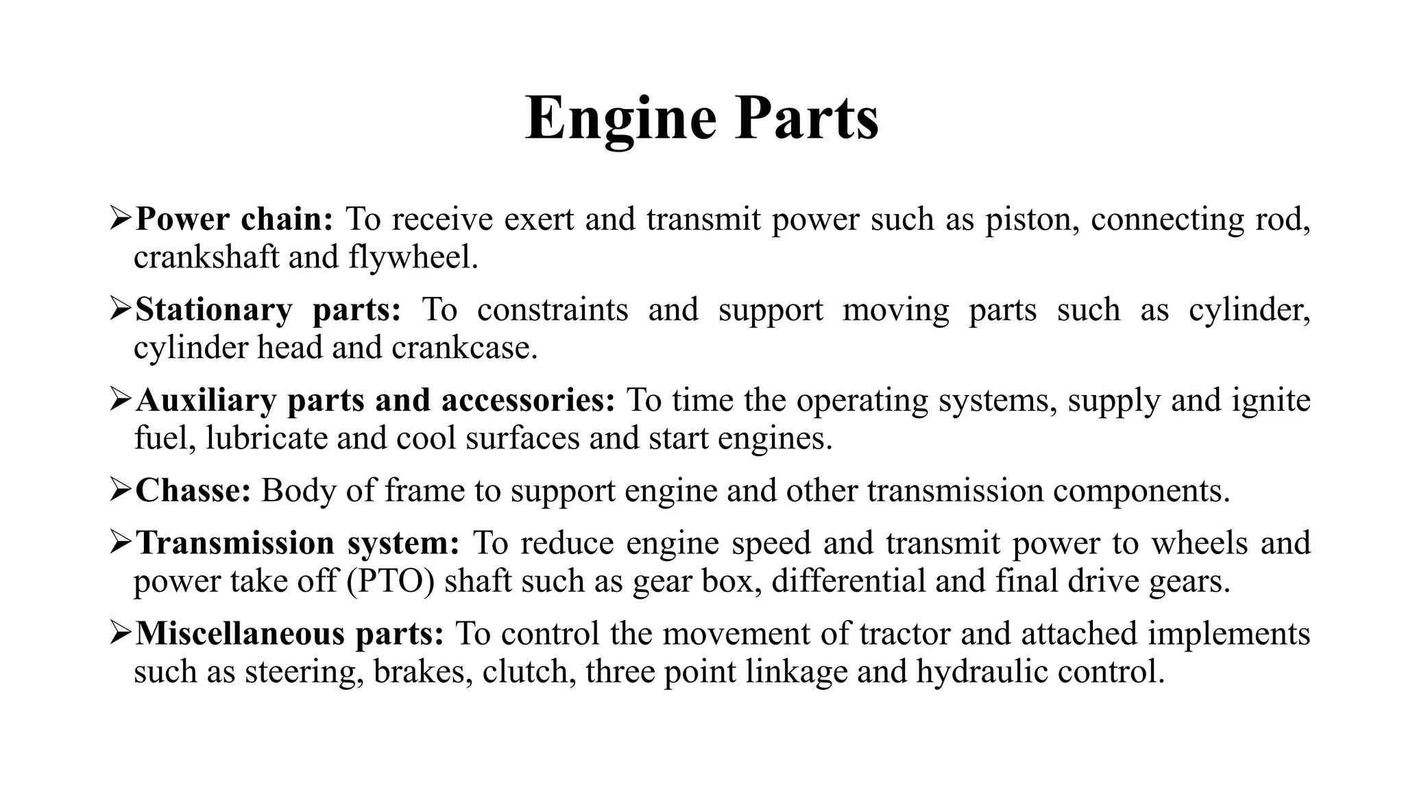 Different Parts of Tractor | PPTX