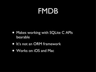FMDB - SLC-Cocoaheads | PPT