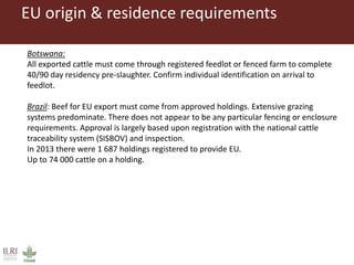 International beef trade: Foot-and-mouth disease certification ...