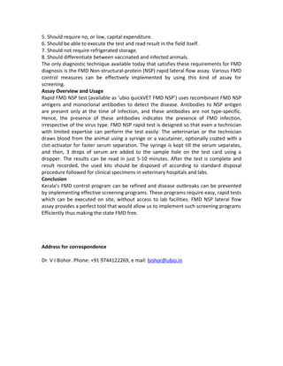 Fmd control strategies in kerala | DOC