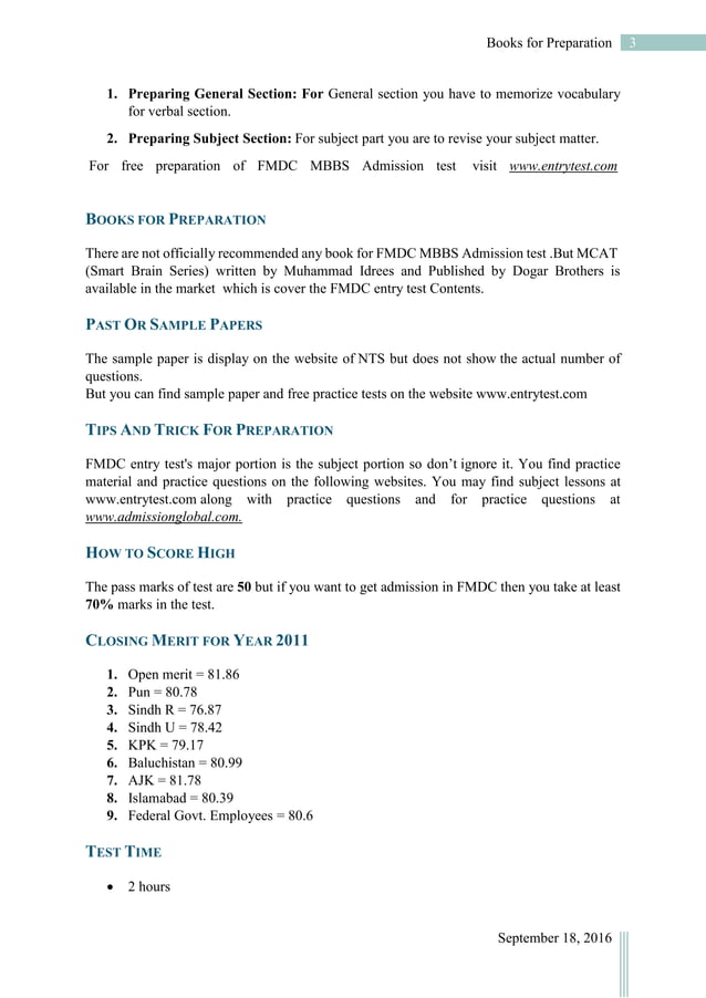 Test Preparation for FMDC_2016 | PDF