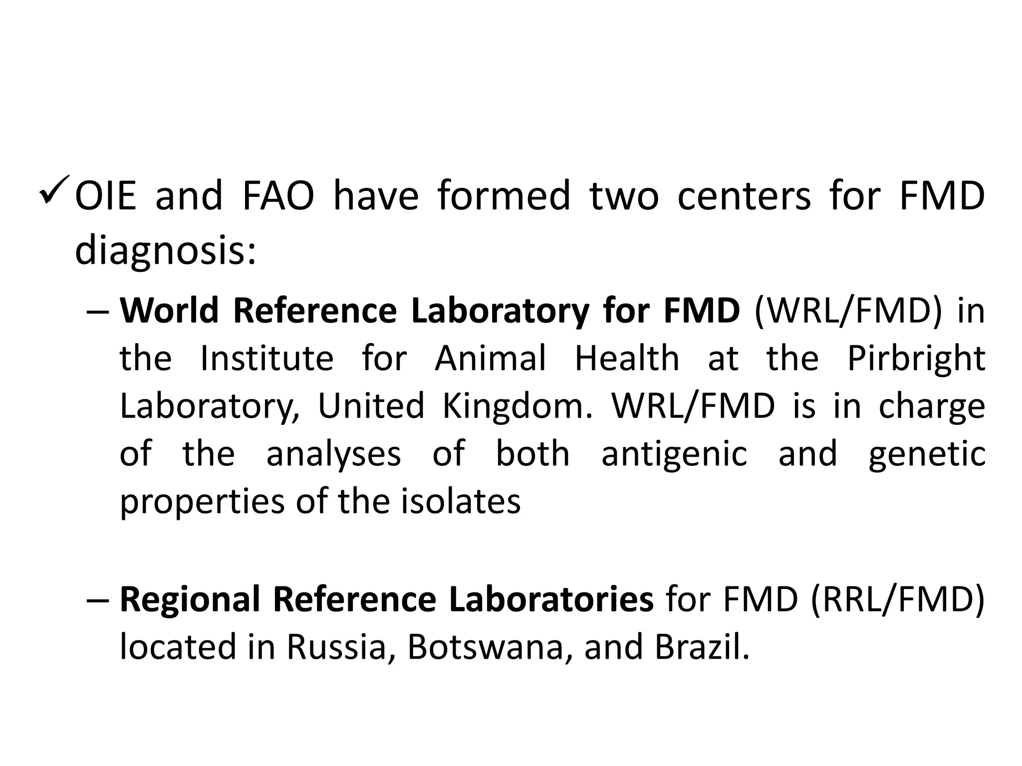 FOOT AND MOUTH DISEASE ( FMD) | PPTX