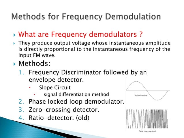 Fm Demodulation Ppt