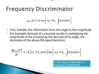 communication course: Frequency modulation Demodulation | PPT
