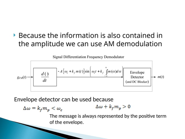 Communication Course Frequency Modulation Demodulation Ppt