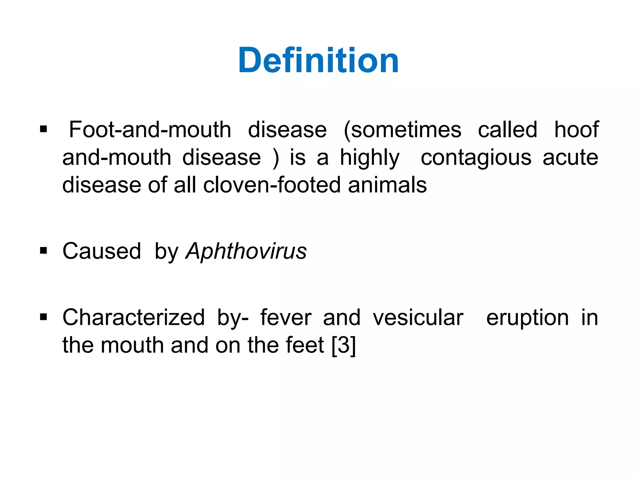 Foot and Mouth Disease | PPTX