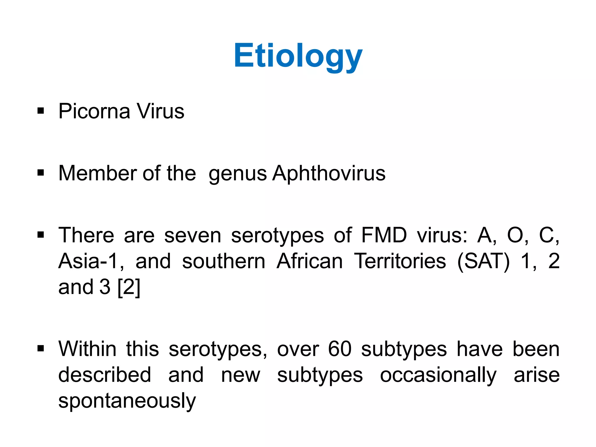 Foot and Mouth Disease | PPTX