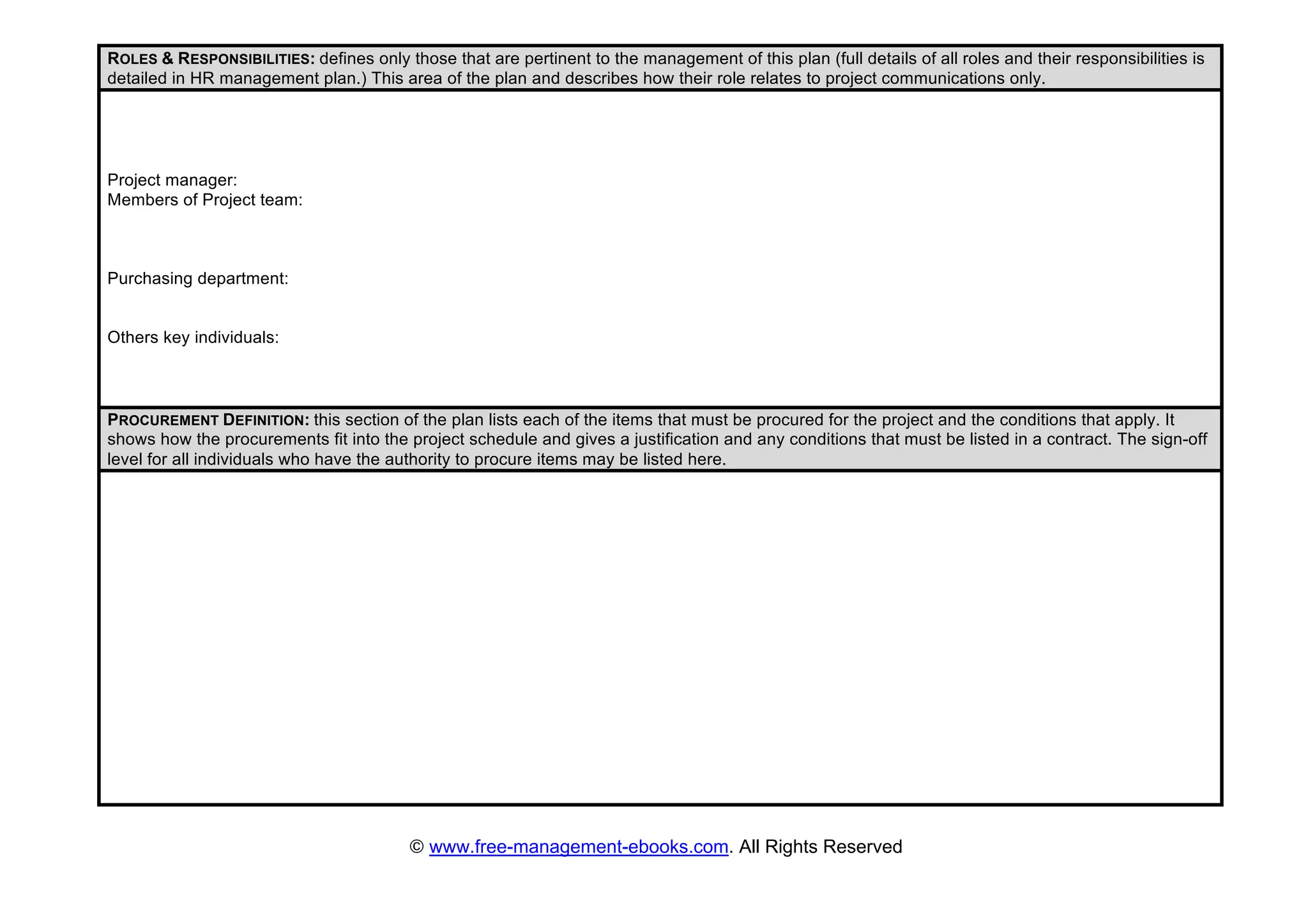 Fme procurement-plan-template | PDF