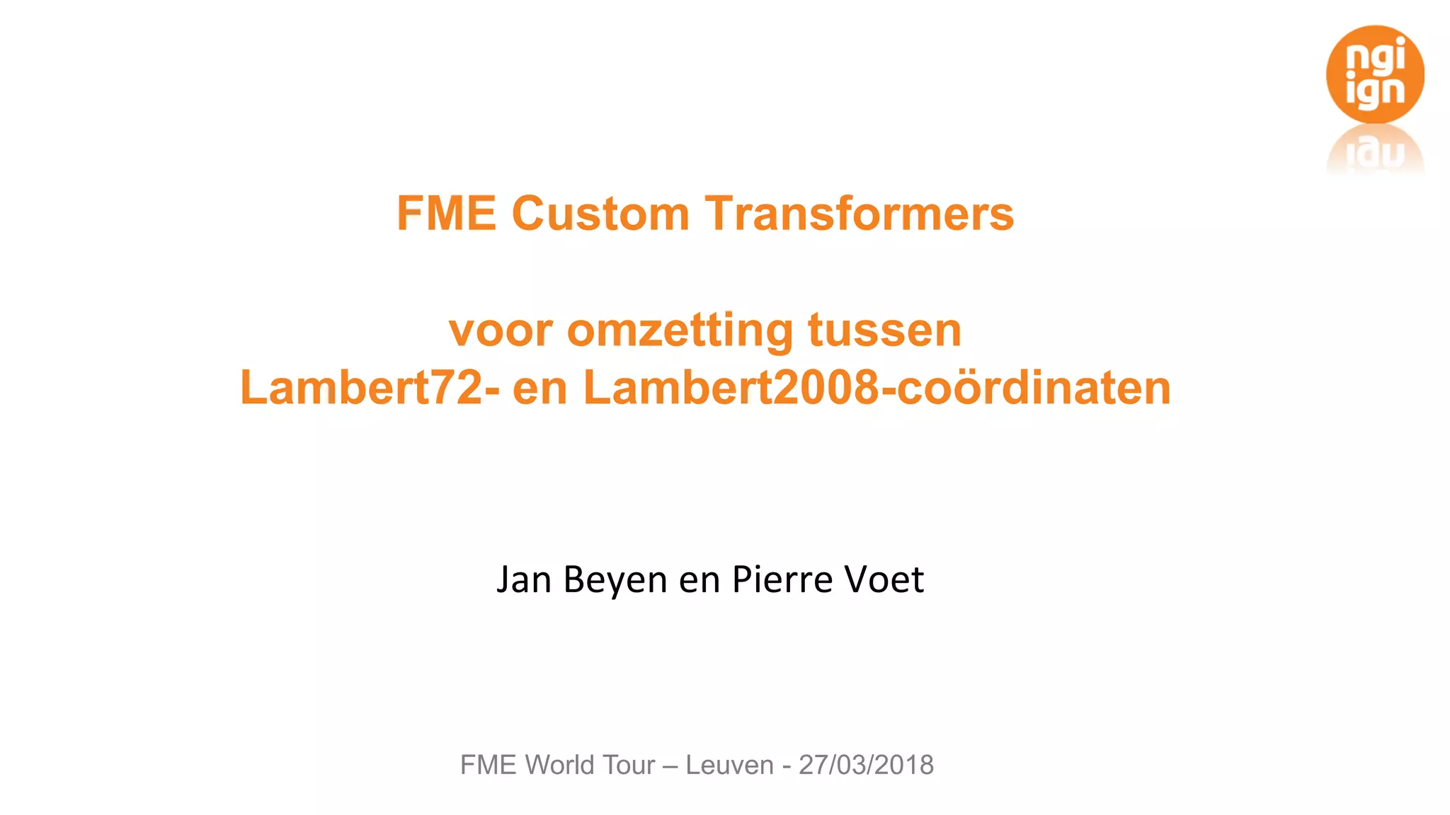 Custom Transformers voor omzetting tussen Lambert72 en Lambert2008 | PDF