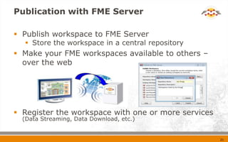 Using FME to support open data initiatives and INSPIRE | PPT