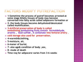 Fme4 forensic thanatology3(scientific study of death) | PPT