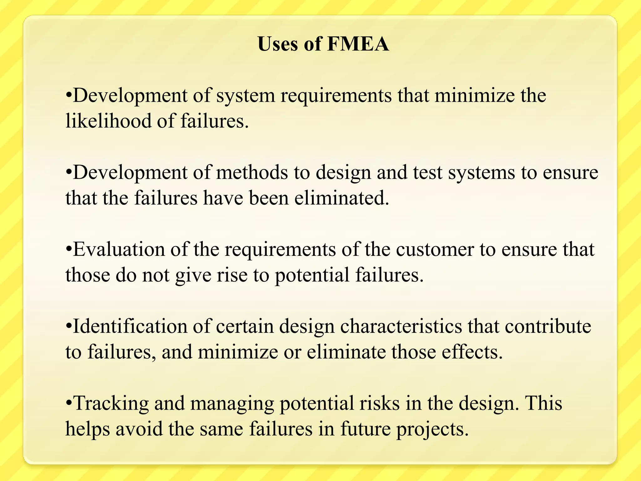 FAILURE MODE EFFECT ANALYSIS | PPTX