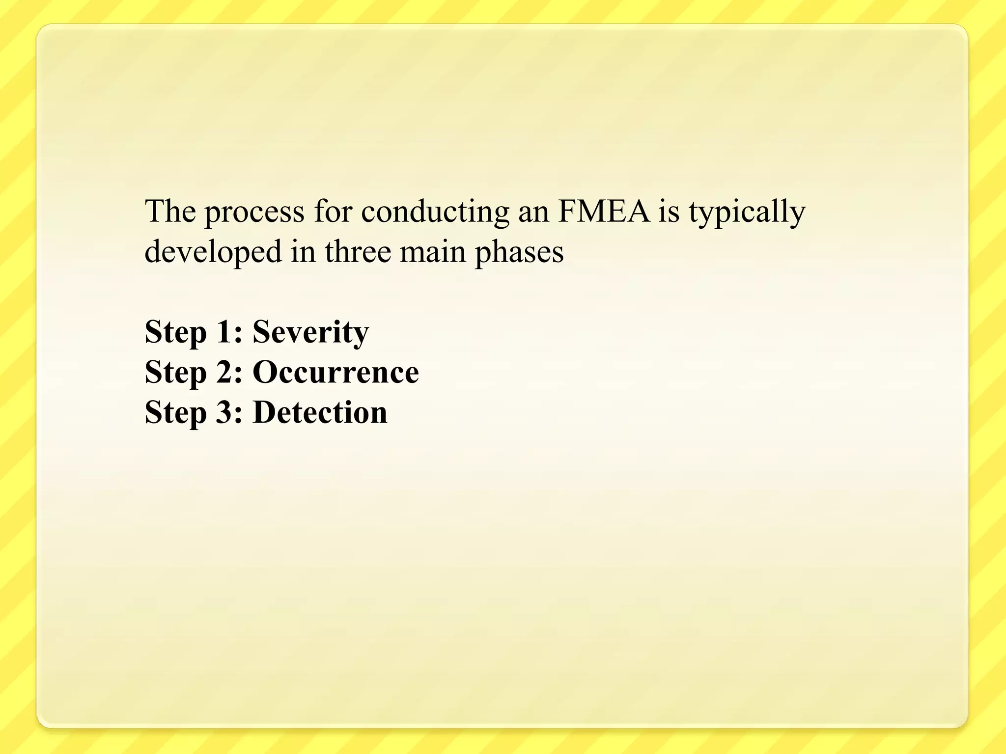 FAILURE MODE EFFECT ANALYSIS | PPTX