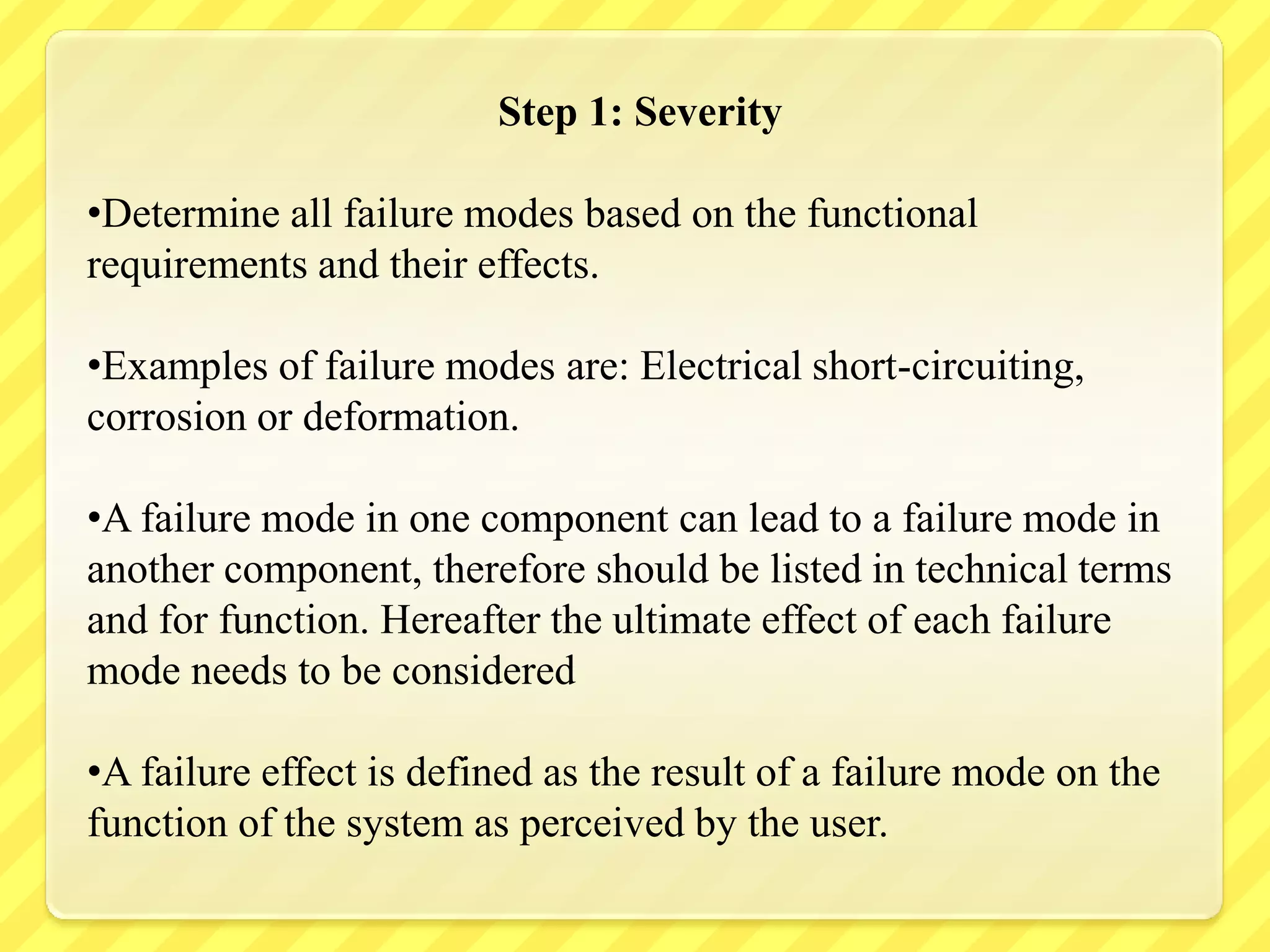 FAILURE MODE EFFECT ANALYSIS | PPTX