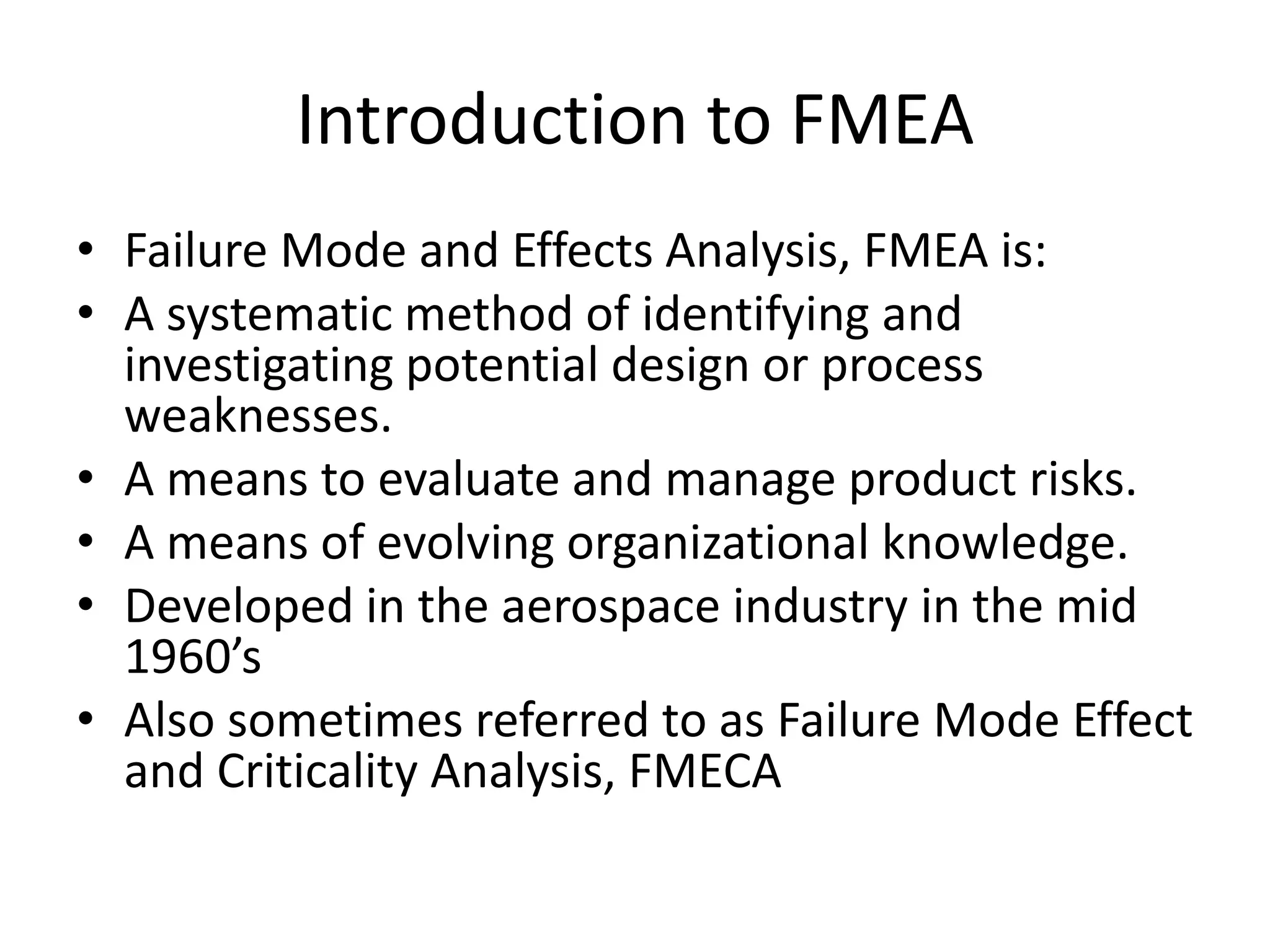 Failure mode effect analysis | PPTX