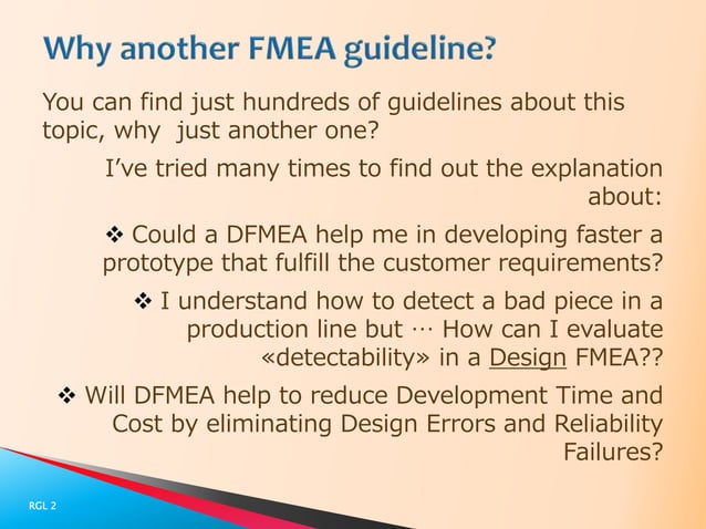 DFMEA: Reduce Design Errors, Time and Cost | PPT