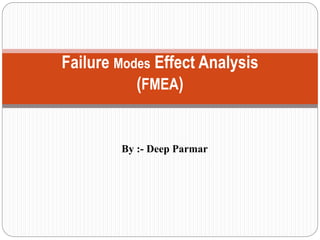 Failure mode and effects analysis | PPT