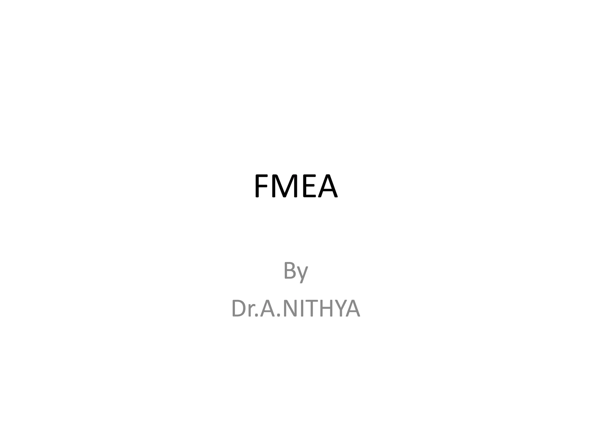 FMEA | PPTX