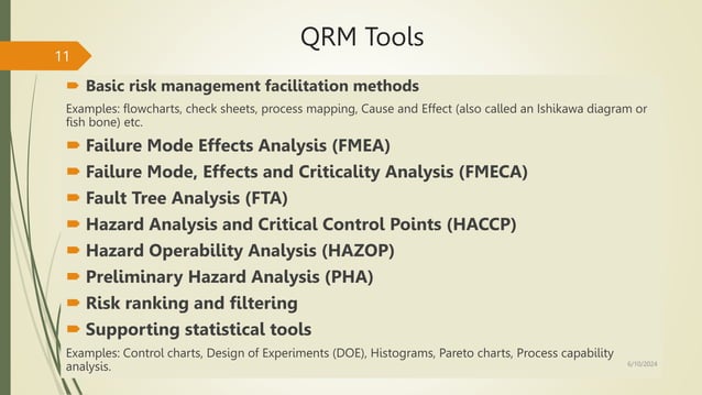 FMEA: A quality risk management tool..pptx | Business | Business and ...
