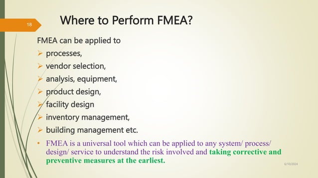 FMEA: A quality risk management tool..pptx | Business | Business and ...