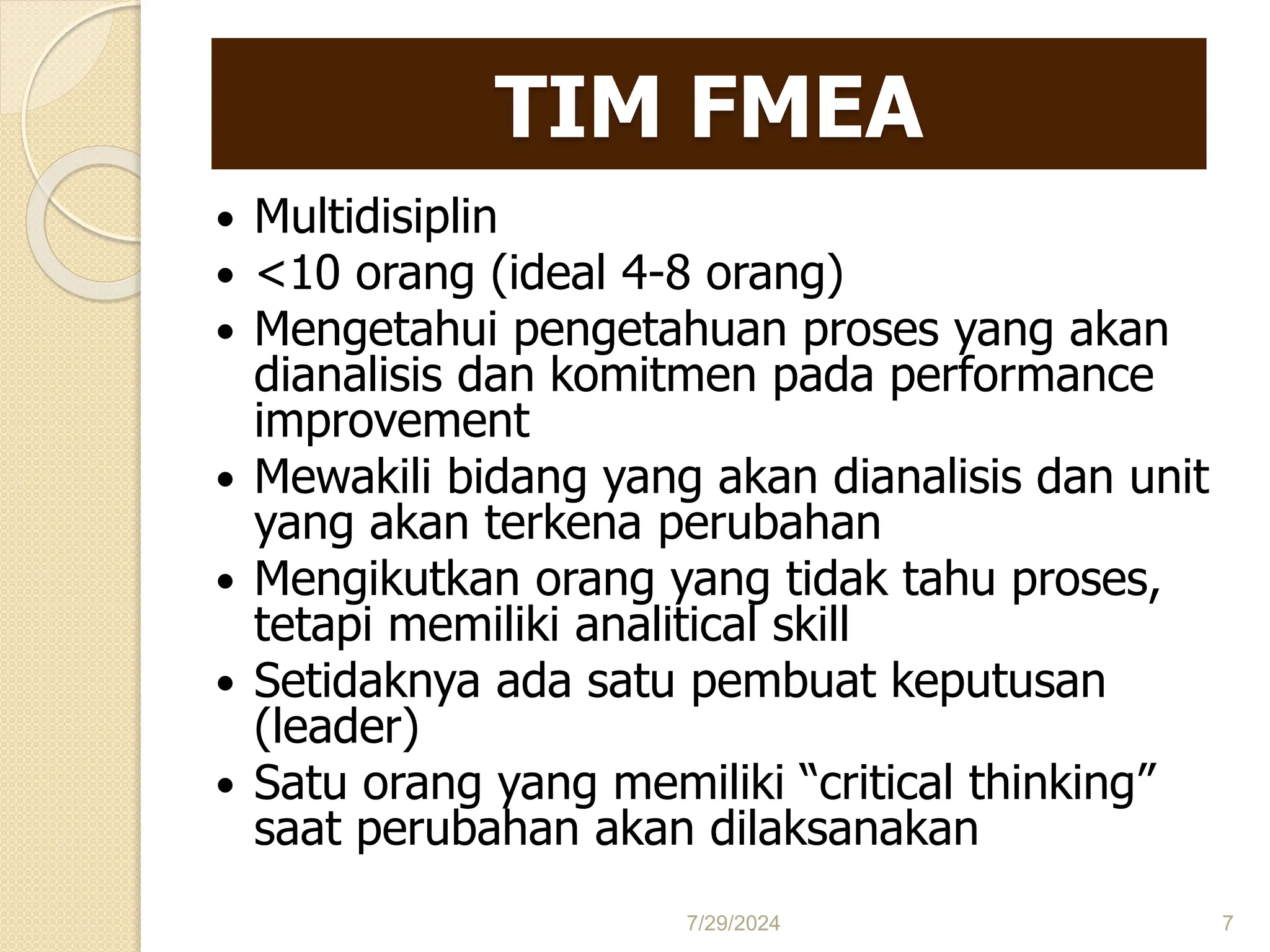 PROSES PEMBUATAN FMEA.PPT MERUPAKAN PRESENTASI YANG MENAMPILKAN MATERI PEMBUATAN FMEA | PPTX