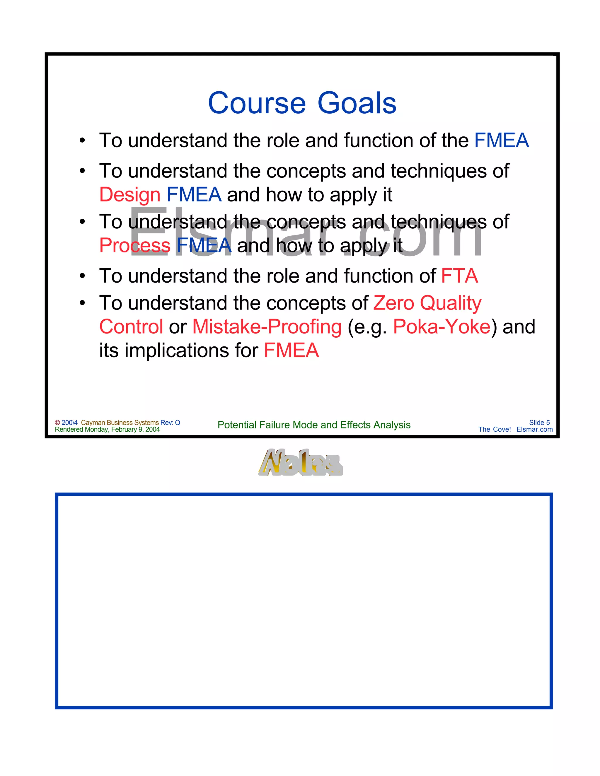Design & Process FMEA Manual | PDF