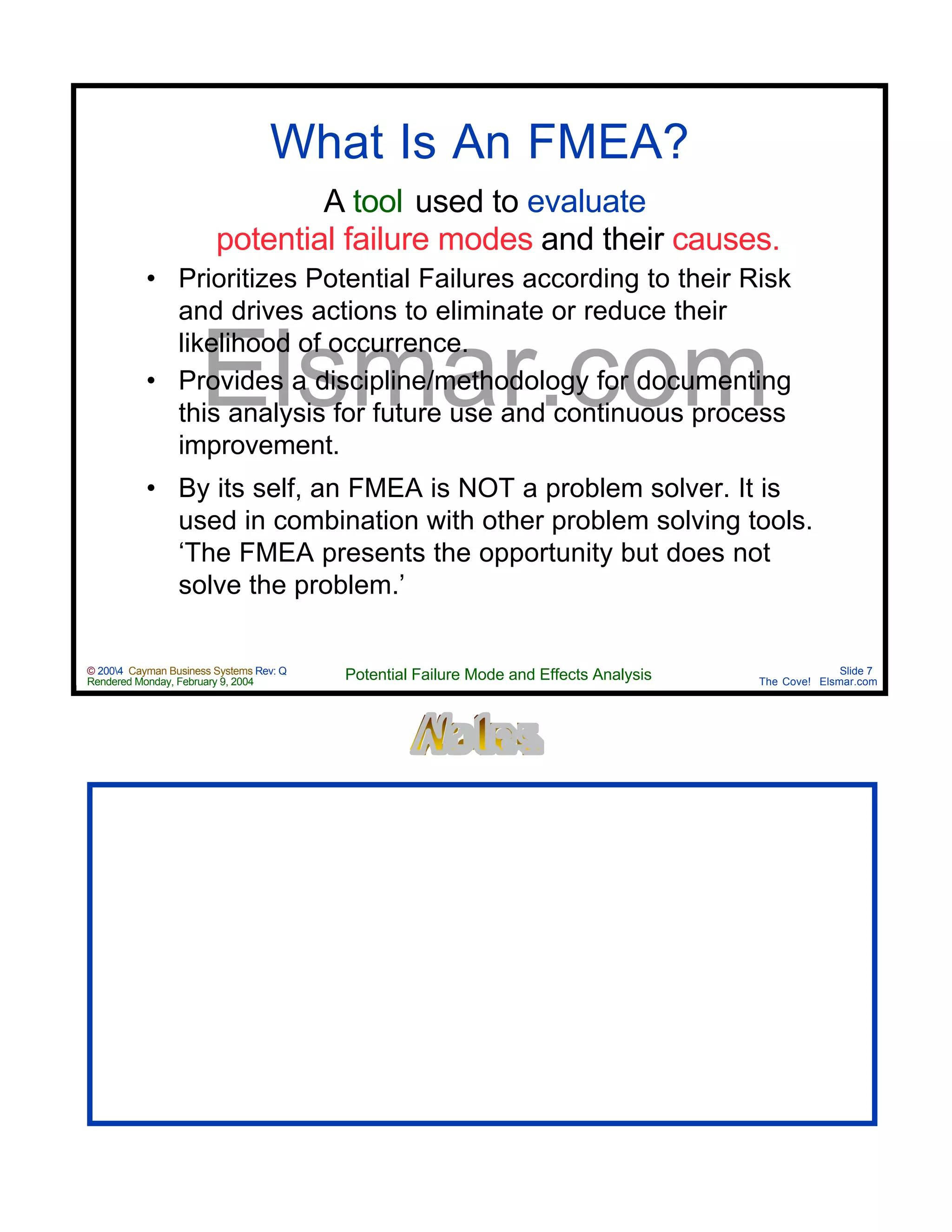 Design & Process FMEA Manual | PDF