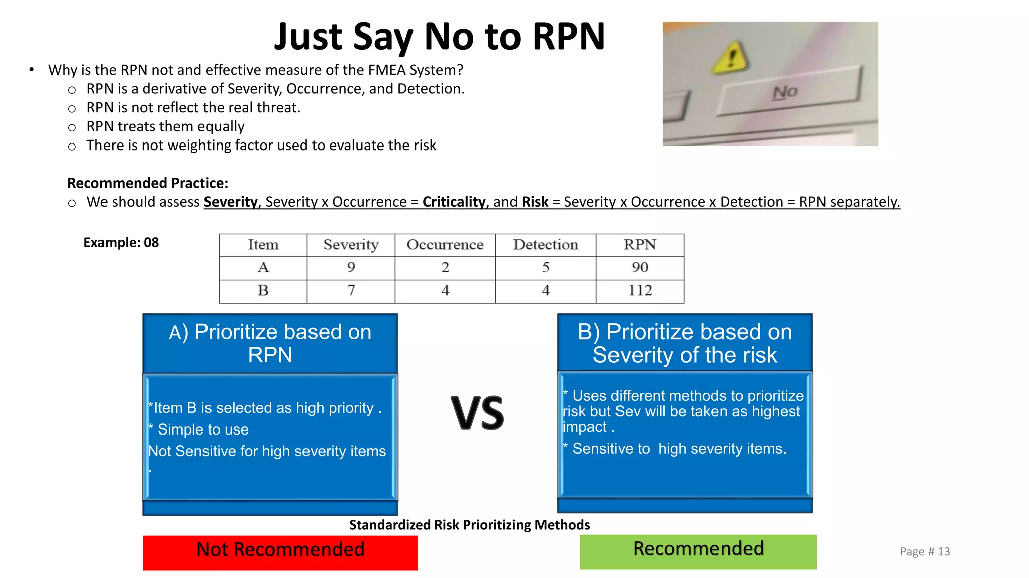 PFMEA, Risk Reduction and Effectiveness – Advance (AIAG FMEA #4 Edition ...