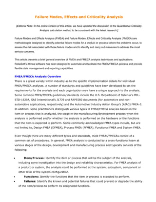 Fmea basics | PDF