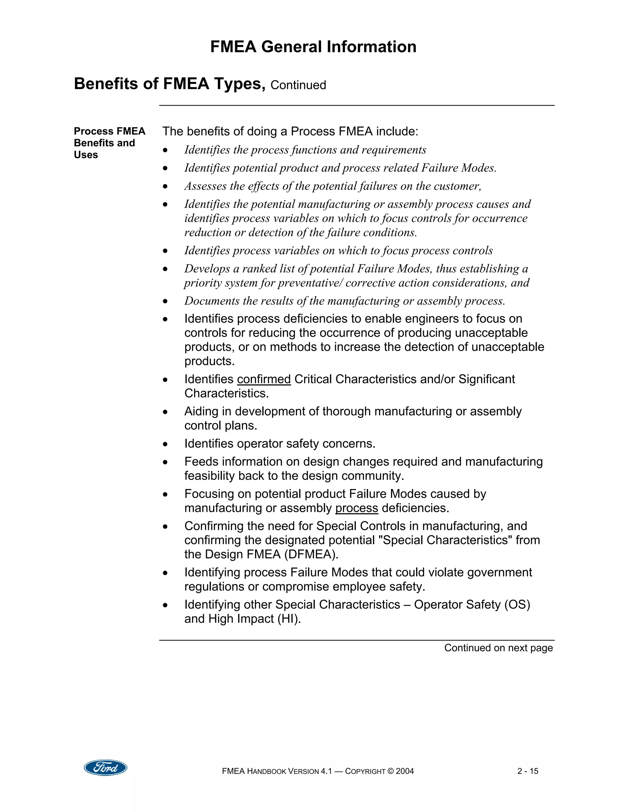 Fmea Handbook V4.1[1][1] | PDF