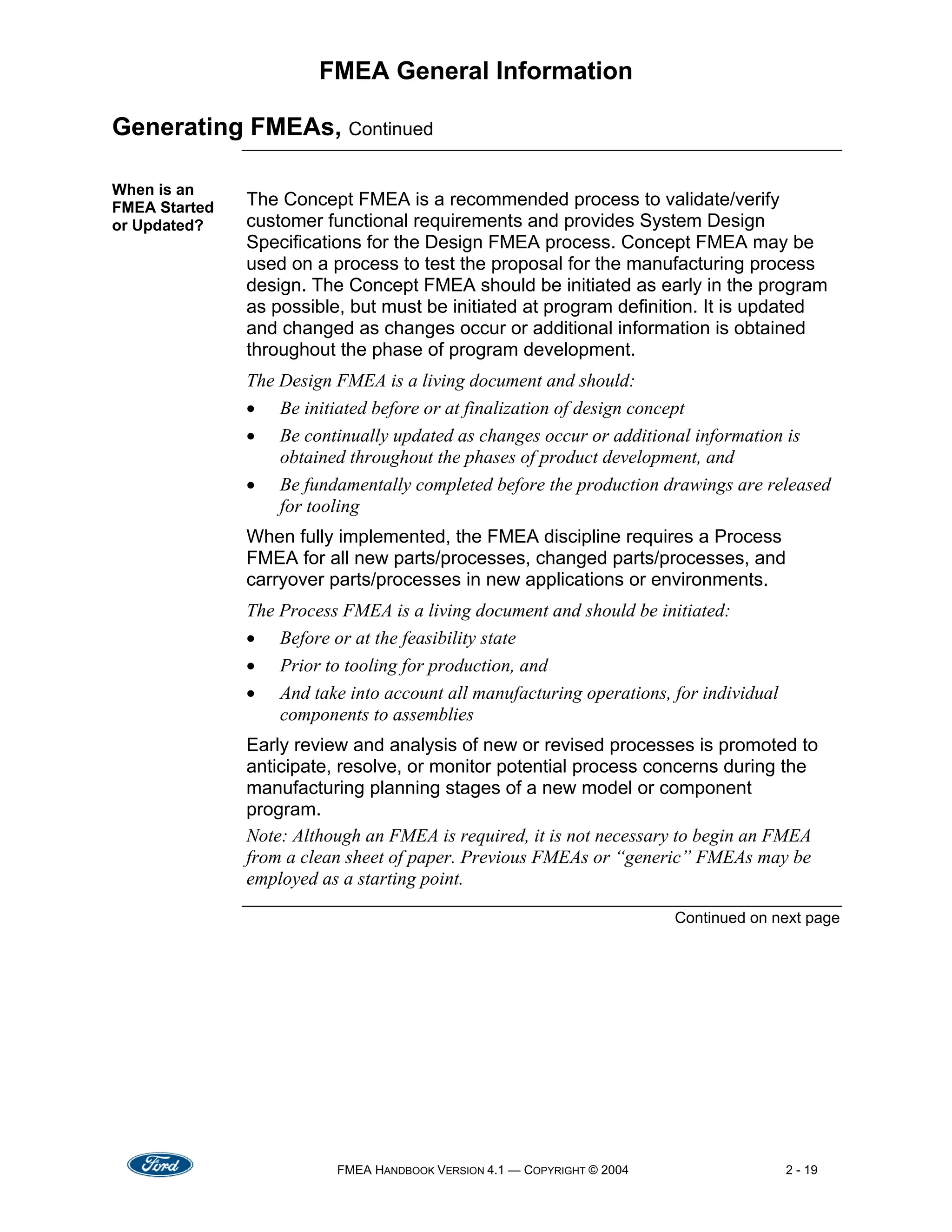 Fmea Handbook V4.1[1][1] | PDF