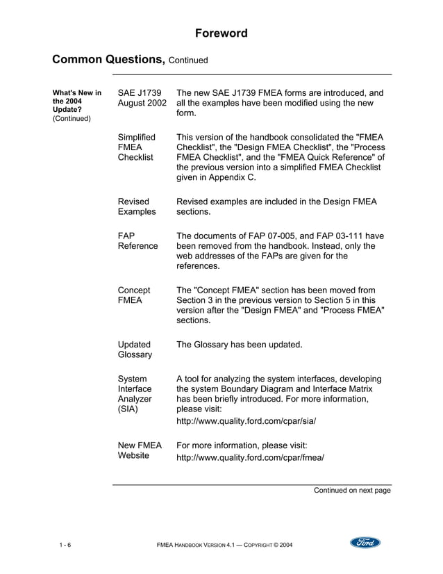 Fmea Handbook V4.1[1][1] | PDF