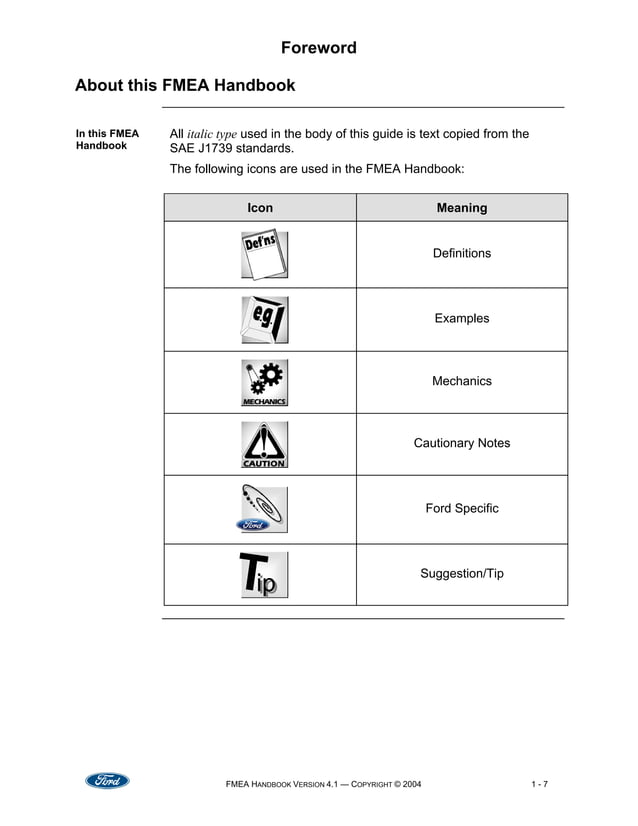 Fmea Handbook V4.1[1][1] | PDF