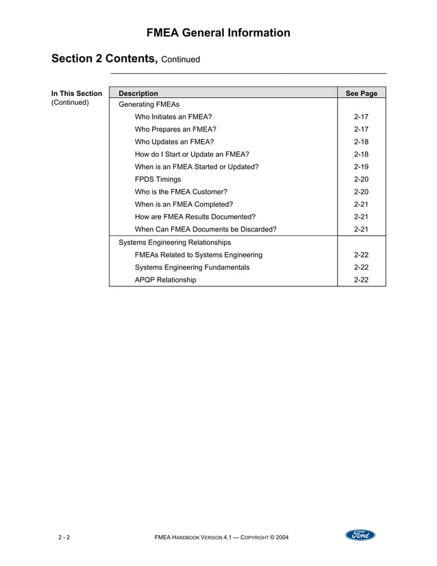 Fmea Handbook V4.1[1][1] | PDF