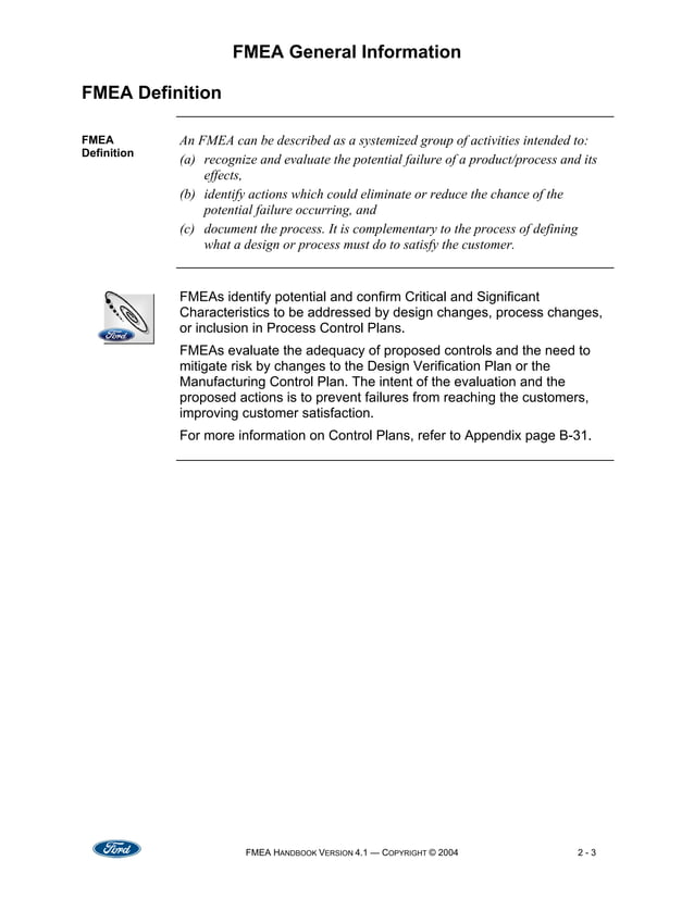 Fmea Handbook V4.1[1][1] | PDF