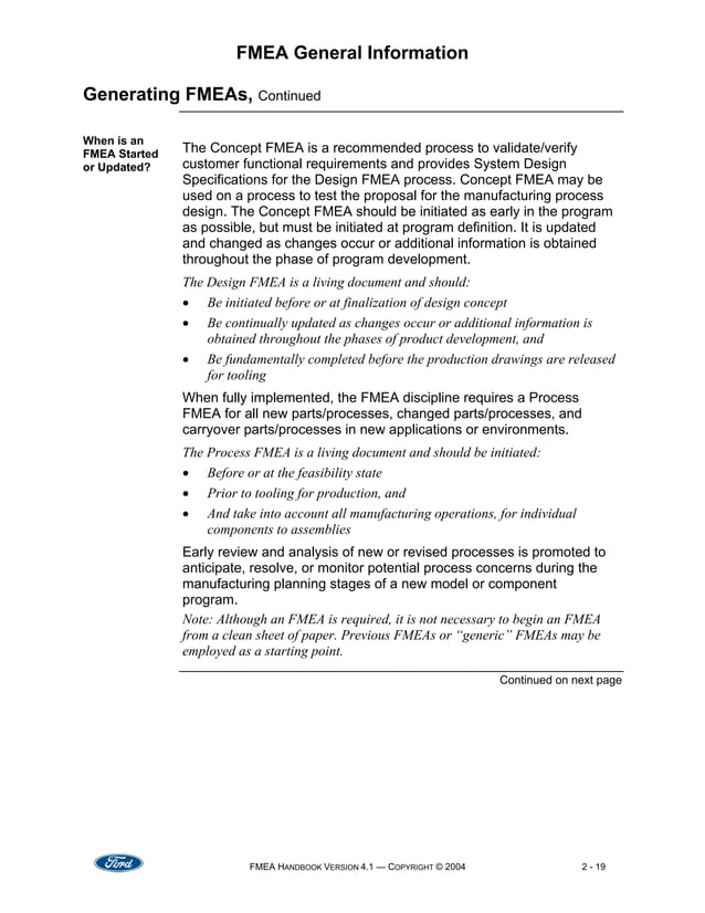 Fmea Handbook V4.1[1][1] | PDF