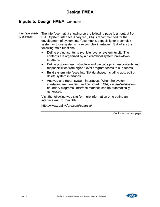 Fmea Handbook V4.1[1][1] | PDF