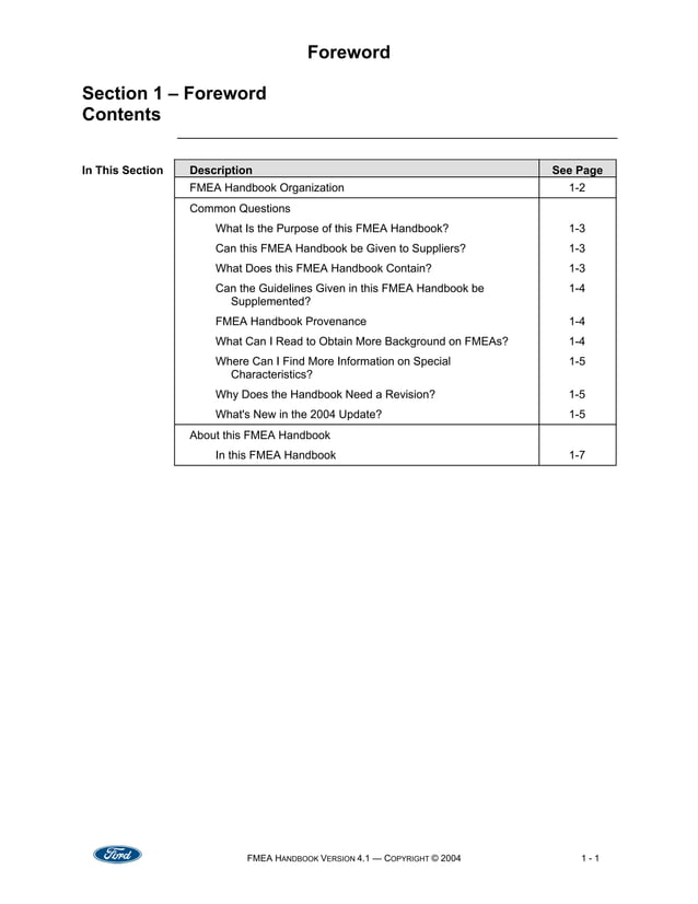 Fmea Handbook V4.1[1][1] | PDF