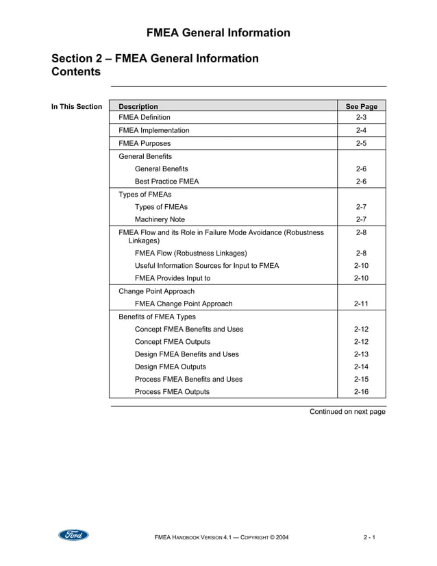 Fmea Handbook V4.1[1][1] | PDF