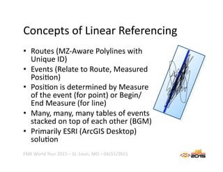 FME and Linear Referencing - Keeping the Product in the Pipelines | PDF